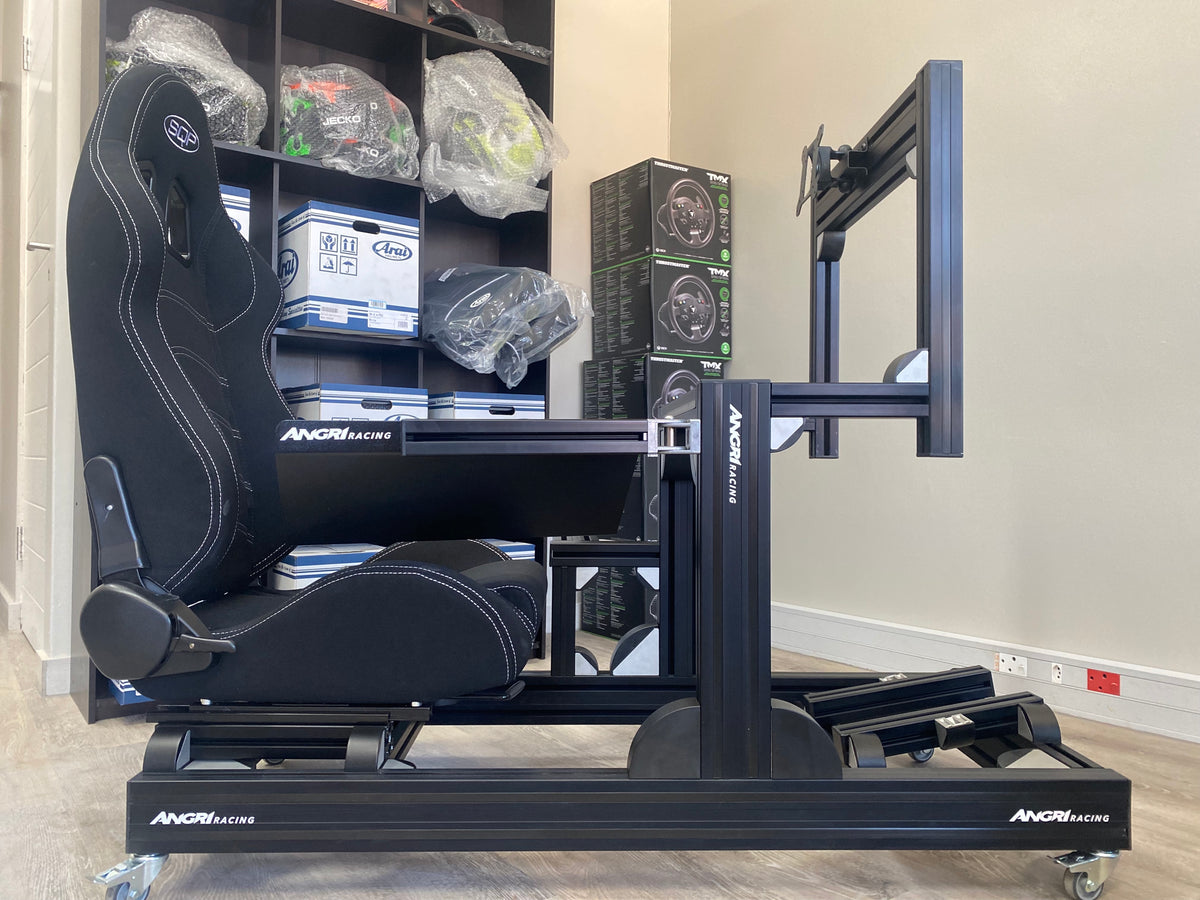 PRO SIM RIG CHASSIS + Integrated Screen System (On Rig) - 'Black Serie ...